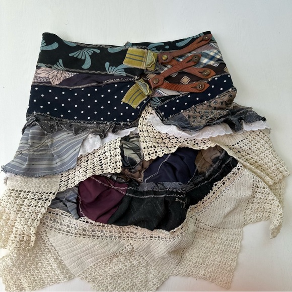 Skirts | Patchwork Mini Skirt | Poshmark